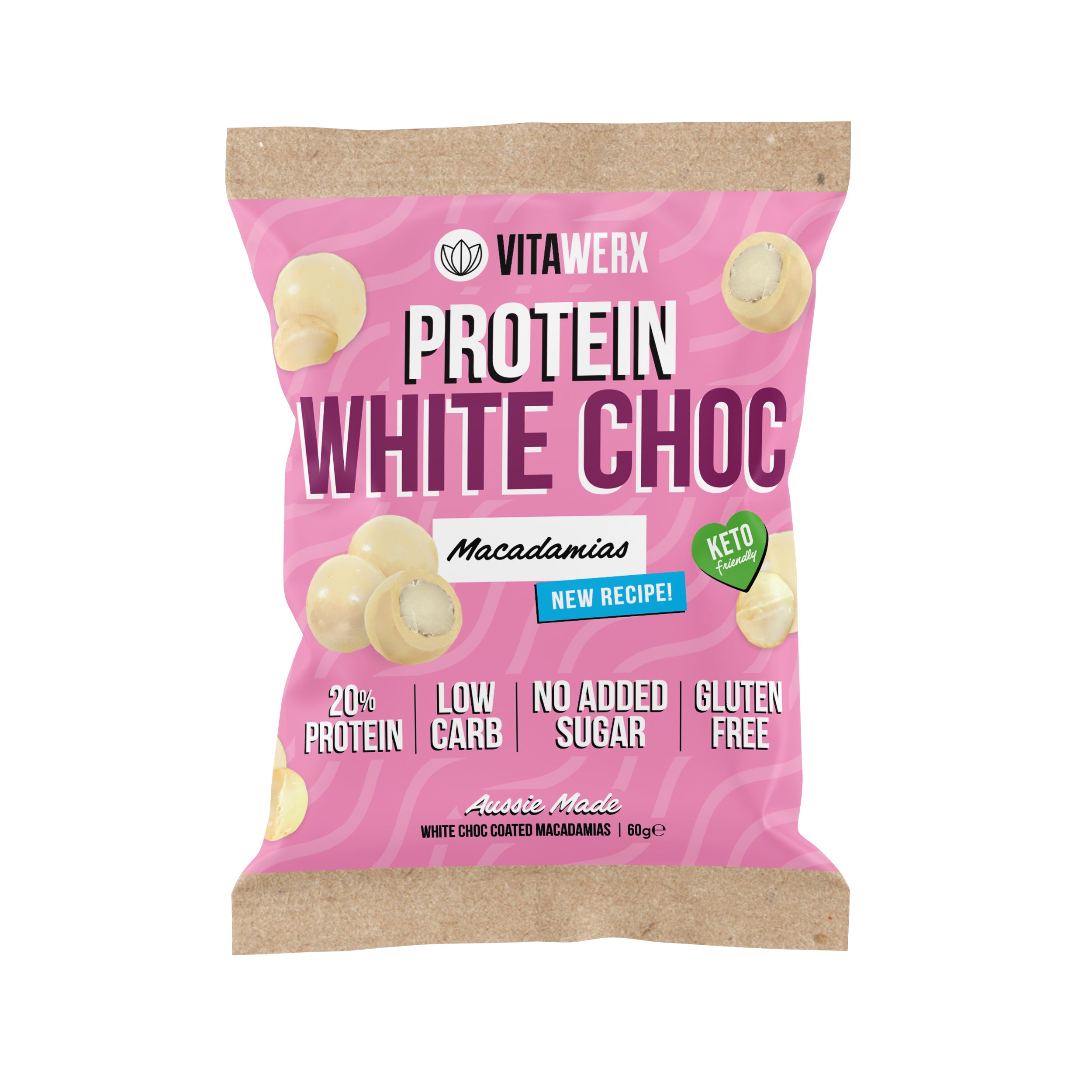 White Choc Macadamias(60g) – Vitawerx